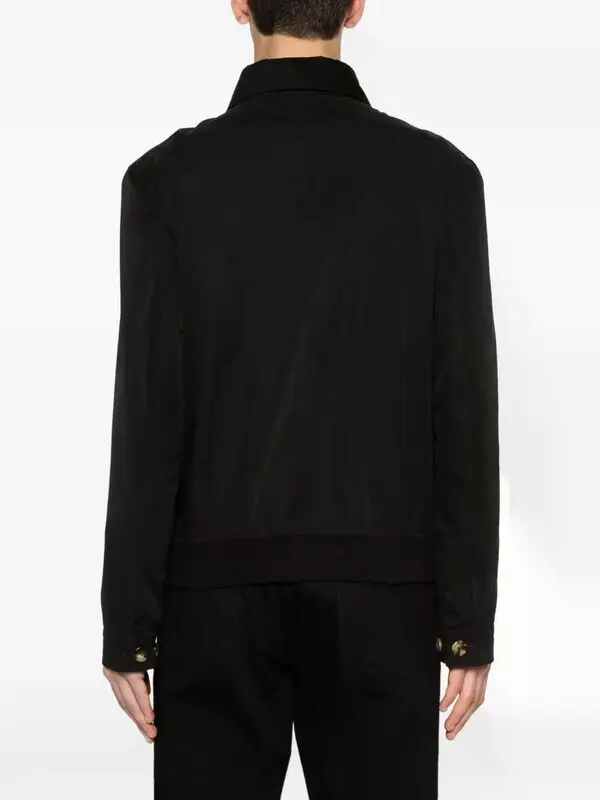 Brunello Cucinelli Button-fastening Bomber Jacket - Black