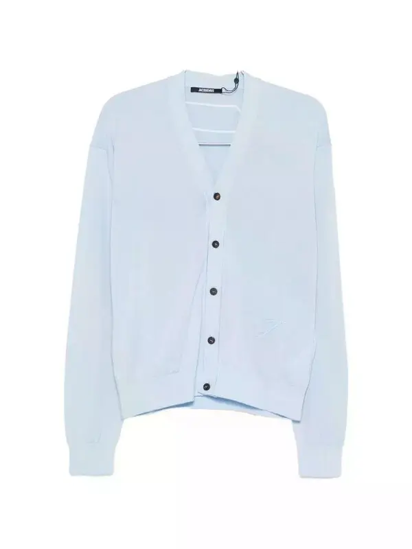 Jacquemus Embroidered Button Cardigan - Blue