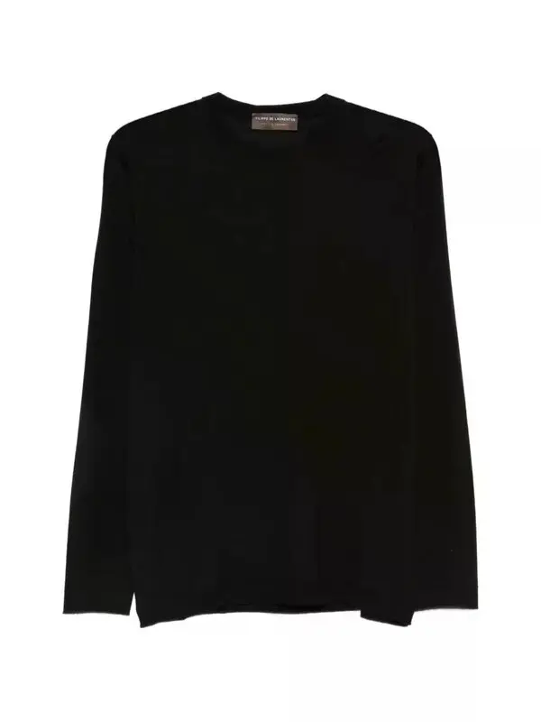 FILIPPO DE LAURENTIIS Long-sleeve Crewneck Sweater - Black