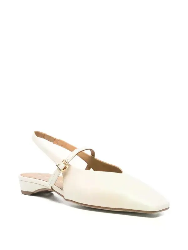 PEDRO MIRALLES Square-toe Slingback Mules - Neutrals