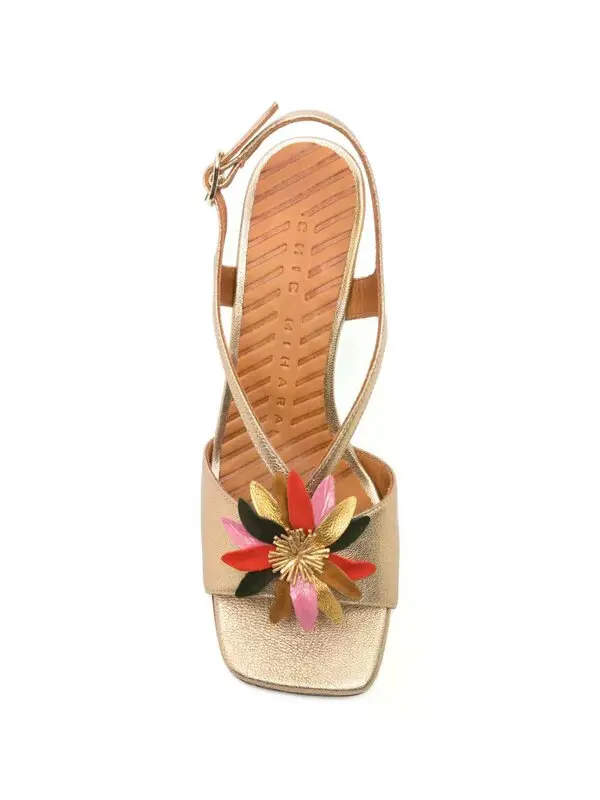 Chie Mihara Floral Appliqué Sandals