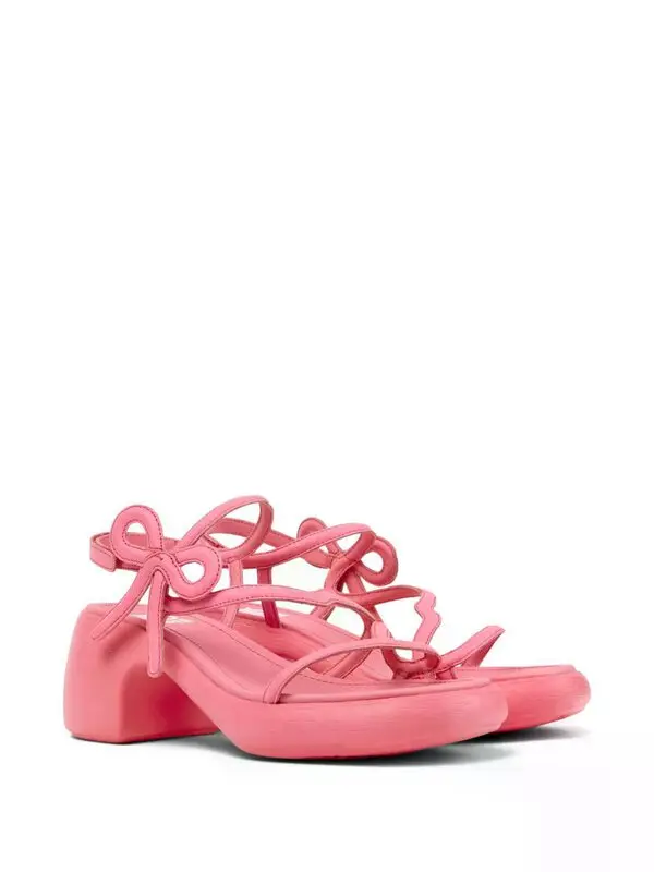 Camper Thelma Twin Bow Detail Sandals - Pink
