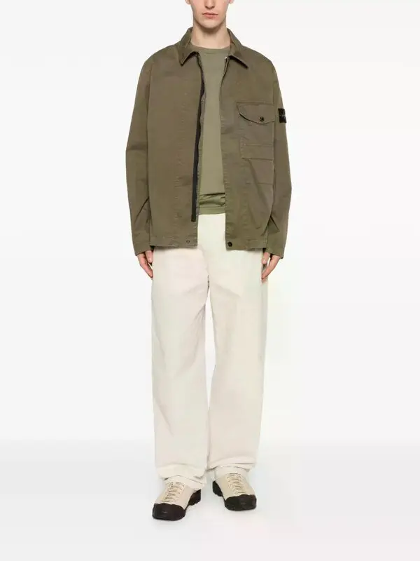 Stone Island Compass Logo-patch Shirt