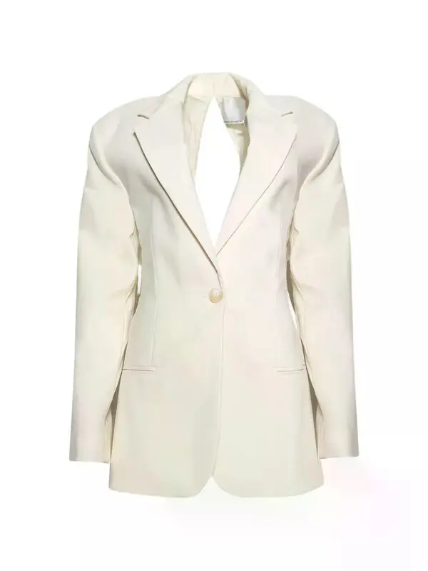 Christopher Esber Bow-back Twill Blazer - White