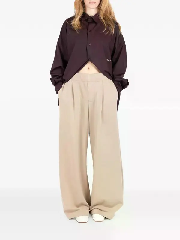 SOCIETE ANONYME Gatsby Pleated Trousers In Beige Cotton