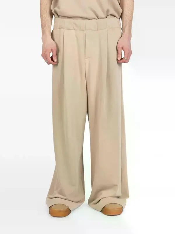 SOCIETE ANONYME Gatsby Pleated Trousers In Beige Cotton