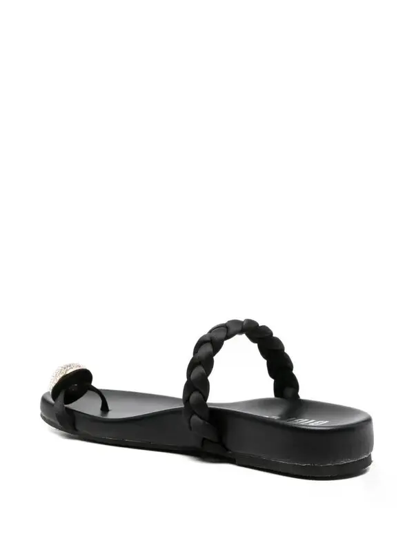 BIBI LOU Crystal-embellished Braided Sandals