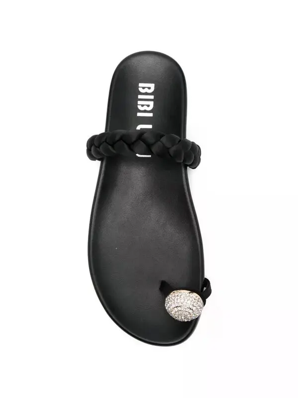BIBI LOU Crystal-embellished Braided Sandals