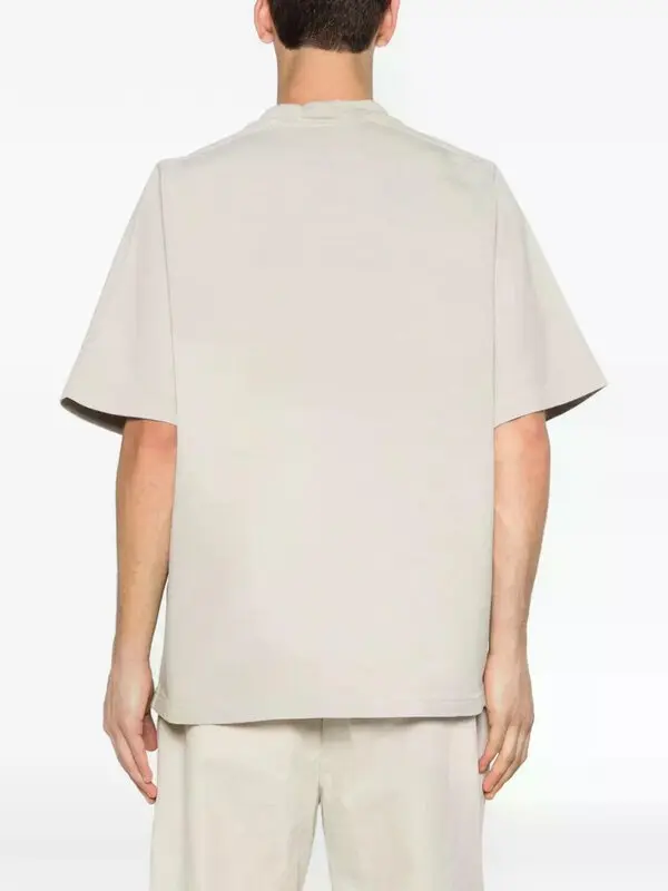 Stone Island Crew-neck Logo-patch T-shirt - Neutrals