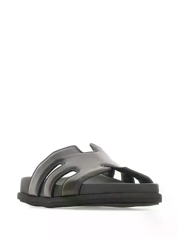 FABI Cut-out Strap Leather Sandals