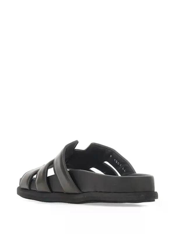 FABI Cut-out Strap Leather Sandals