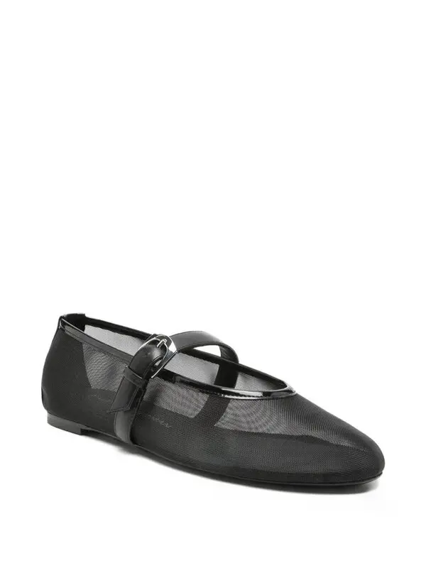STUART WEITZMAN Mesh Buckle-strap Ballet Flats