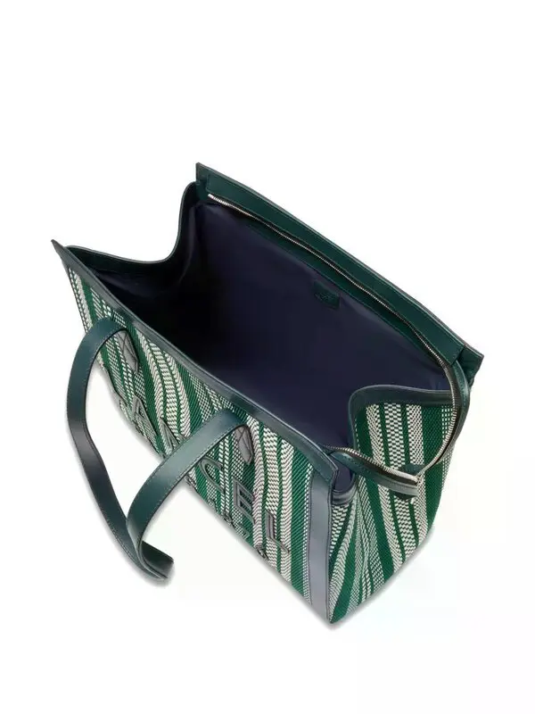 LANCEL Large Striped Tote Bag