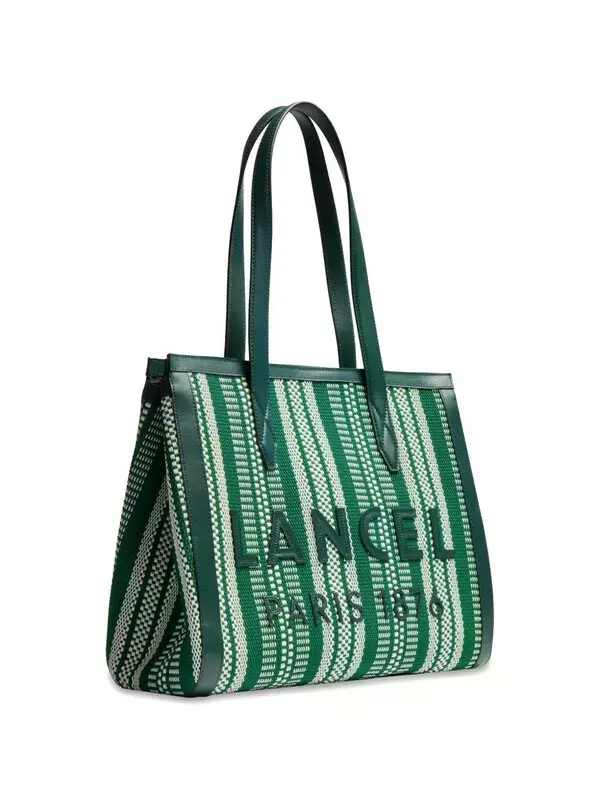 LANCEL Large Striped Tote Bag