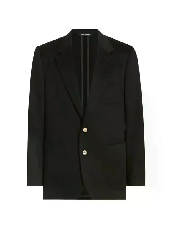 Dolce & Gabbana Single-breasted Portofino Cashmere Jacket - Black