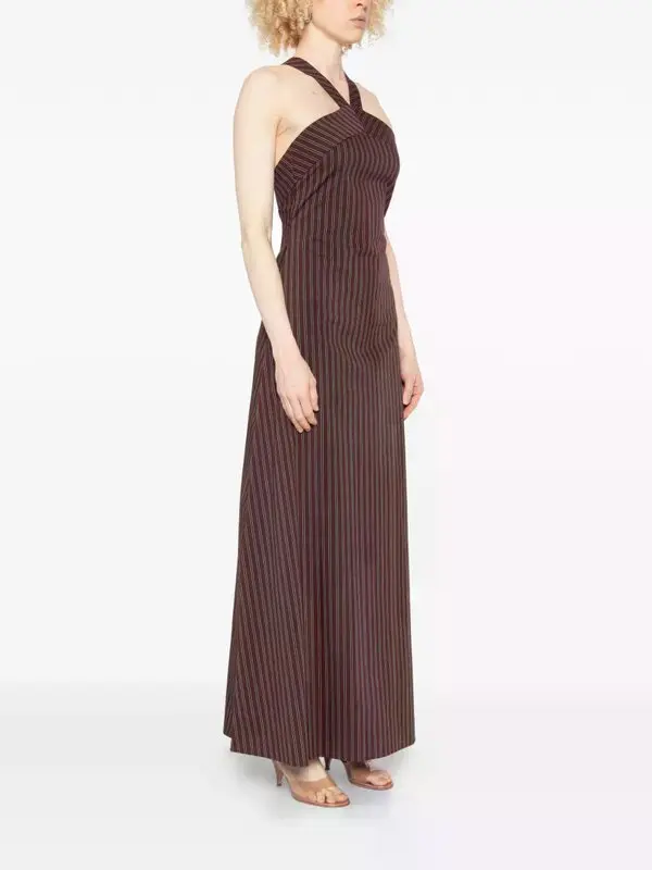 Patrizia Pepe Pinstripe-pattern Maxi Dress