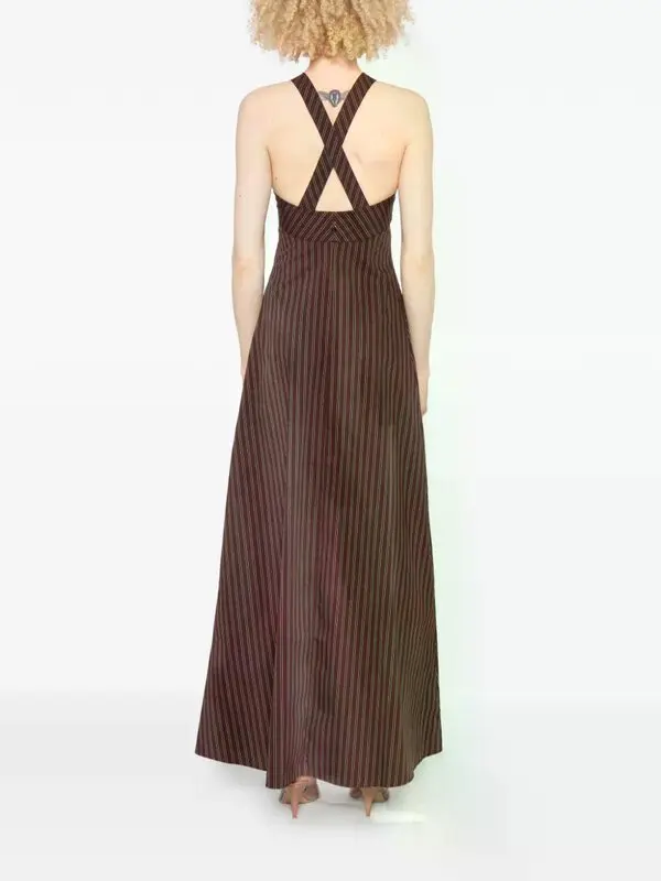 Patrizia Pepe Pinstripe-pattern Maxi Dress