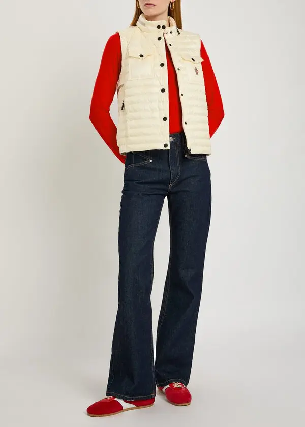 Moncler Ribbed Knit Top - Red