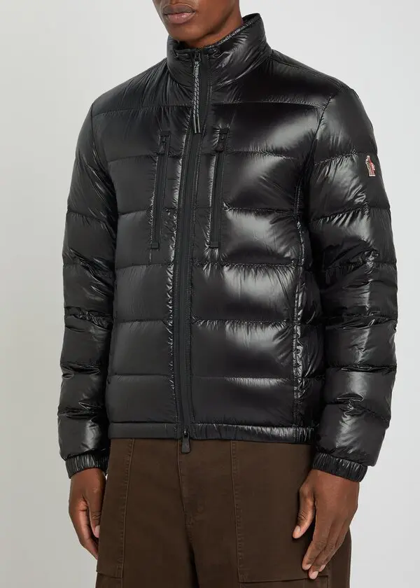 Moncler Logo-appliquéd Padded Shell Jacket - Black