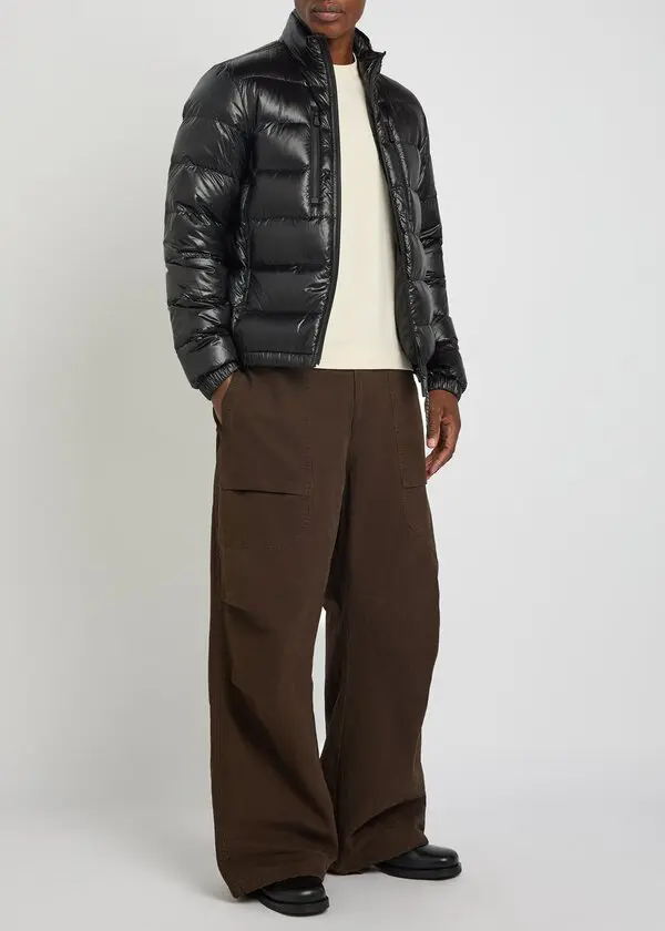 Moncler Logo-appliquéd Padded Shell Jacket - Black