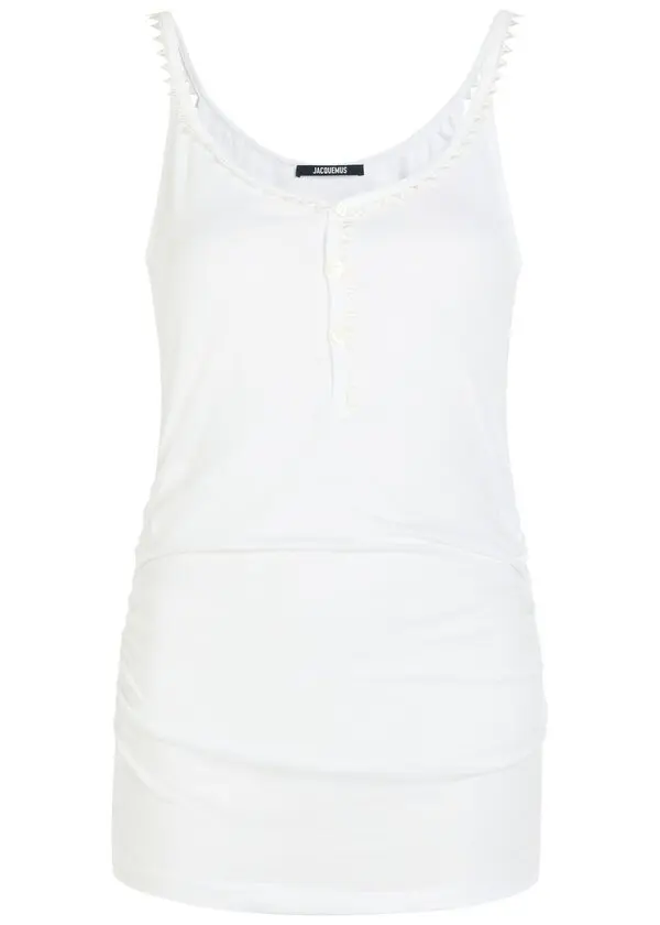 Jacquemus La Debardeur Clavela Cotton Top - White