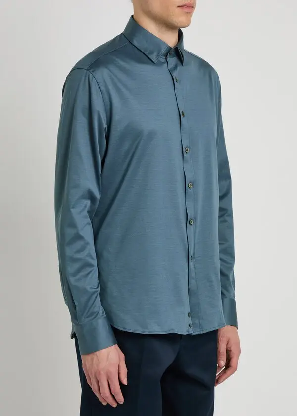 Canali Cotton Shirt - Blue