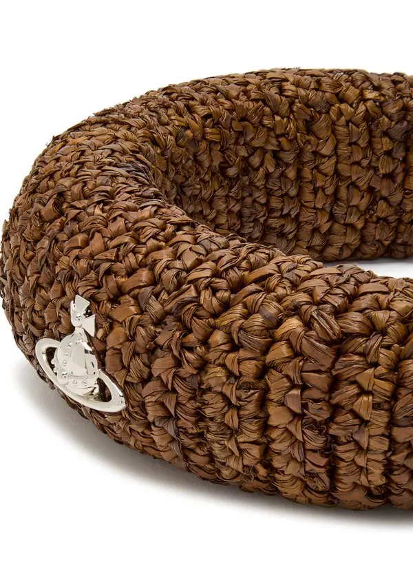 VIVIENNE WESTWOOD Orb Raffia Headband - Camel