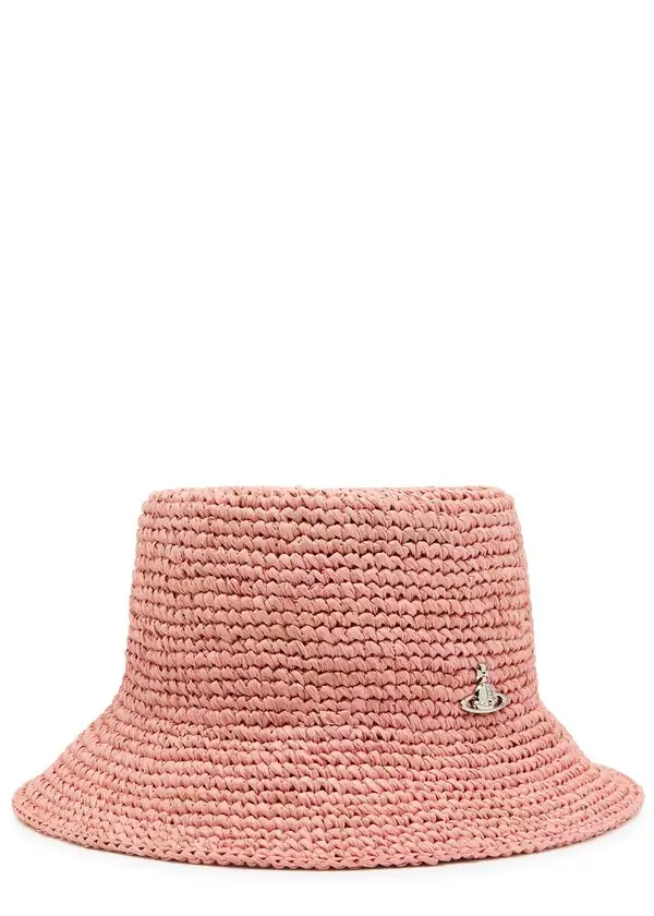 VIVIENNE WESTWOOD Orb Raffia Bucket Hat - Pink