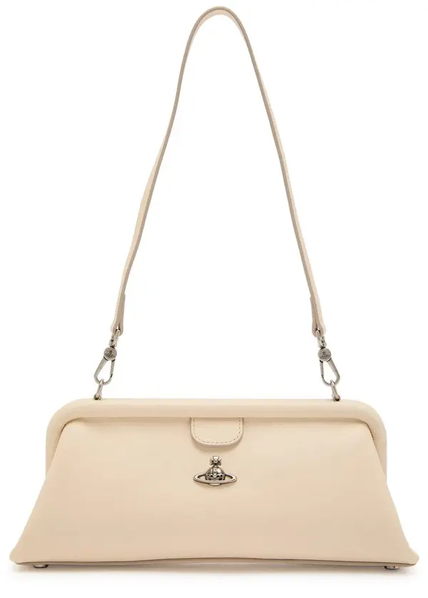 VIVIENNE WESTWOOD Jane Frame Leather Purse - Cream