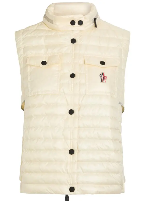 Moncler Gumiane Padded Shell Gilet - Natural