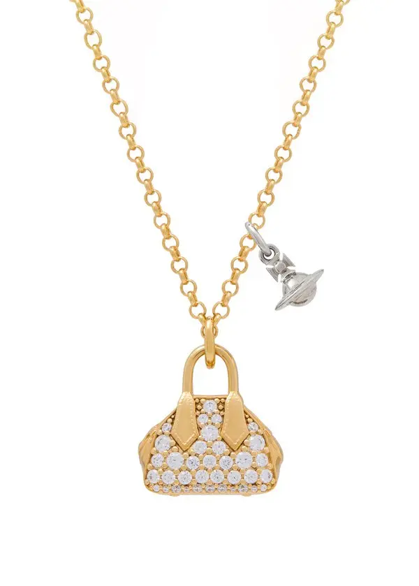 VIVIENNE WESTWOOD Yasmine Crystal-embellished Pendant Necklace - Gold