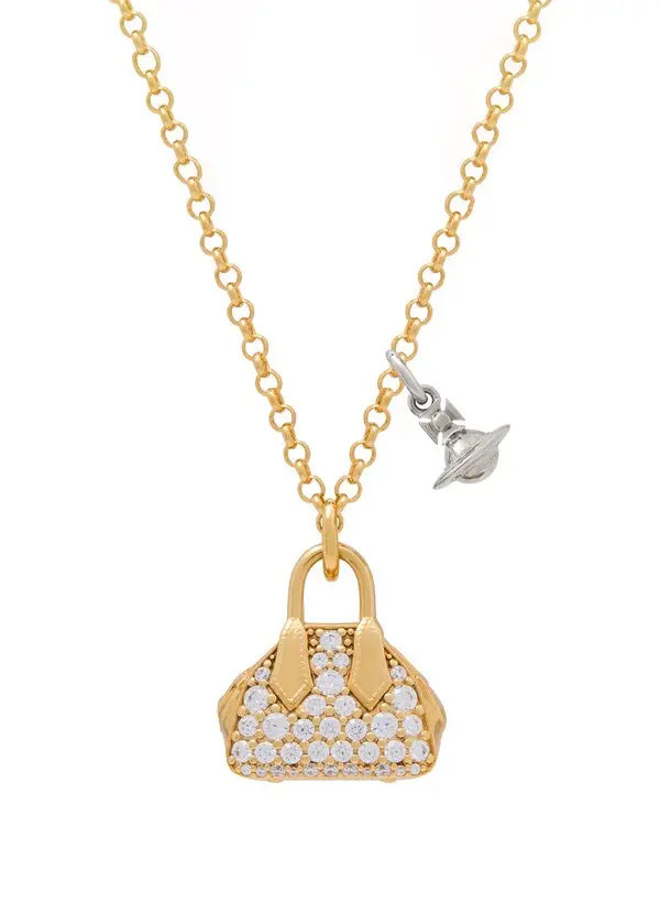 VIVIENNE WESTWOOD Yasmine Crystal-embellished Pendant Necklace - Gold