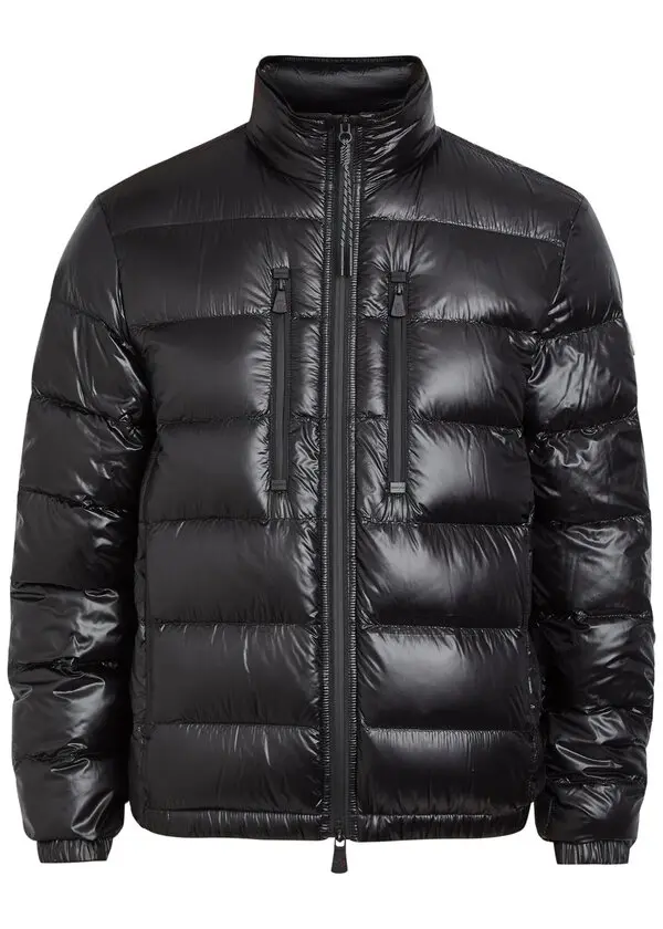 Moncler Logo-appliquéd Padded Shell Jacket - Black