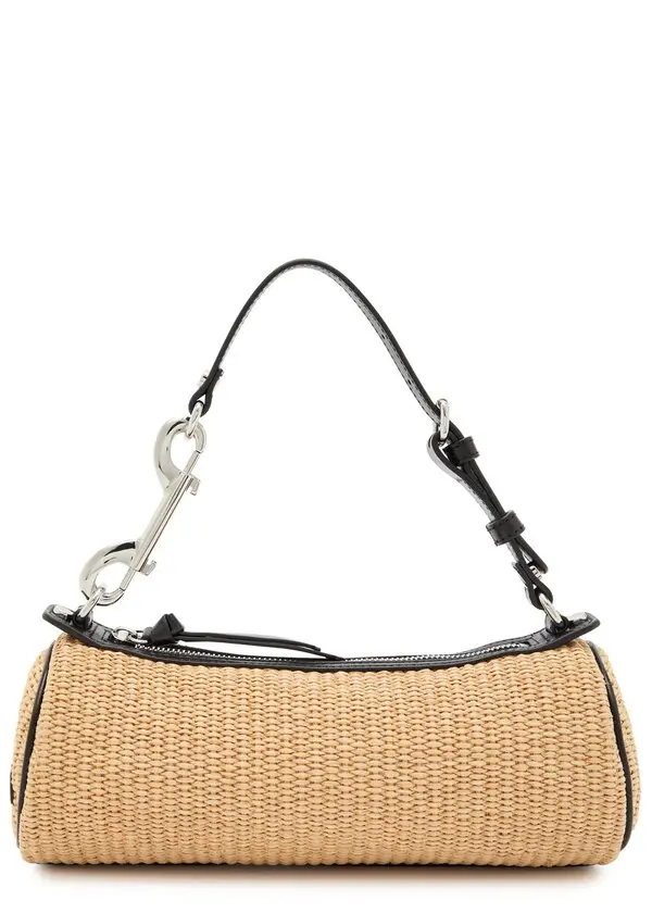 VIVIENNE WESTWOOD Cindy Raffia Cylinder Bag - Natural