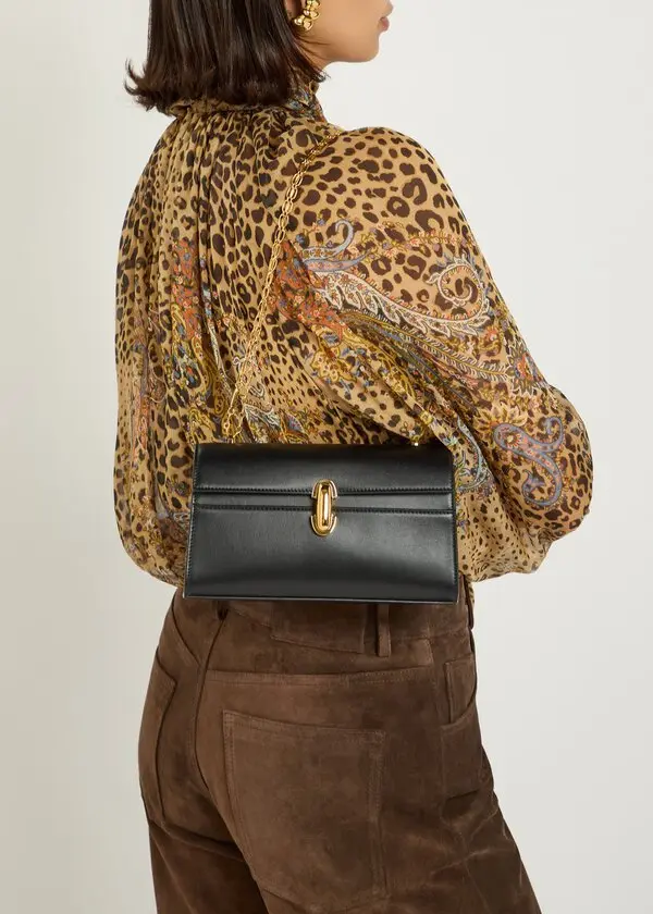 Savette Symmetry Chain Leather Pochette