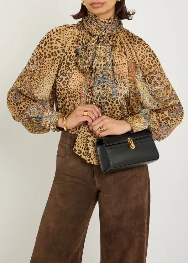 Savette Symmetry Chain Leather Pochette