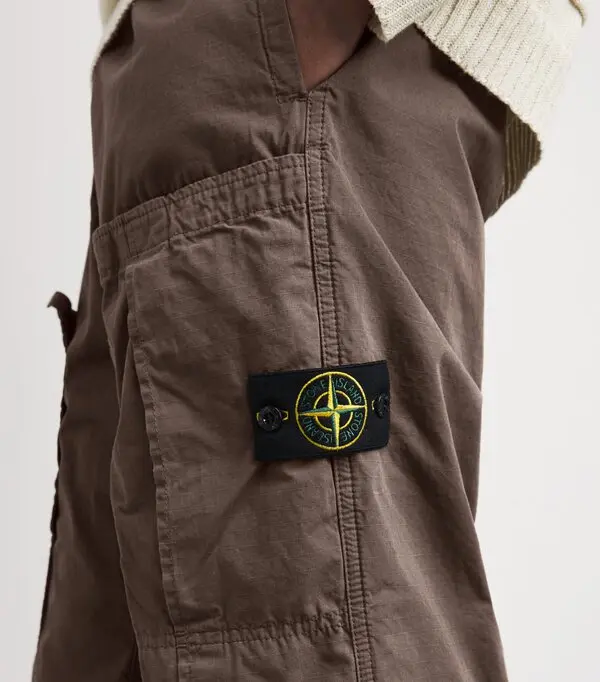 Stone Island Organic Cotton Ripstop Cargo Trousers
