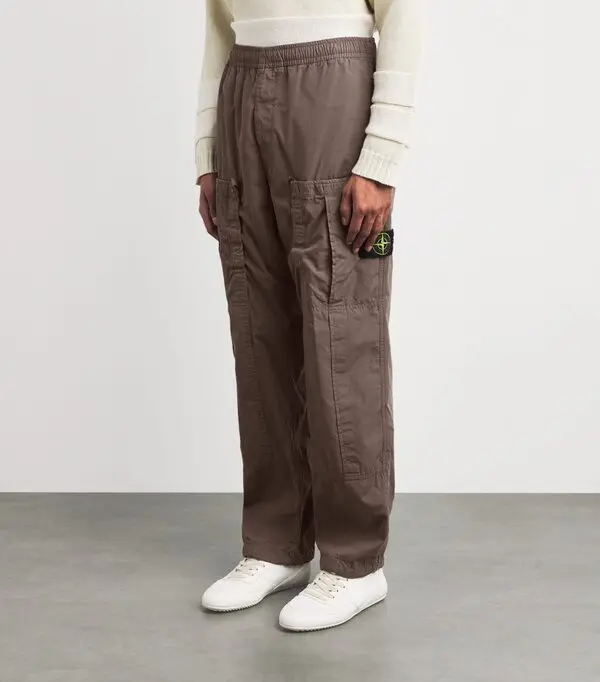 Stone Island Organic Cotton Ripstop Cargo Trousers