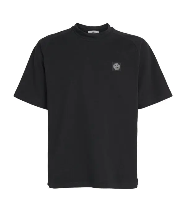 Stone Island Organic Cotton Old Effect T-shirt - Black