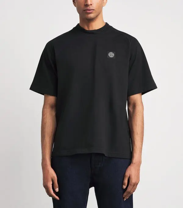 Stone Island Organic Cotton Old Effect T-shirt - Black