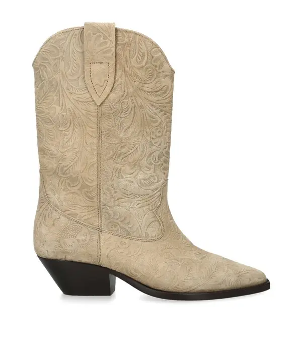 Isabel Marant Suede Duerto Cowboy Boots - Brown