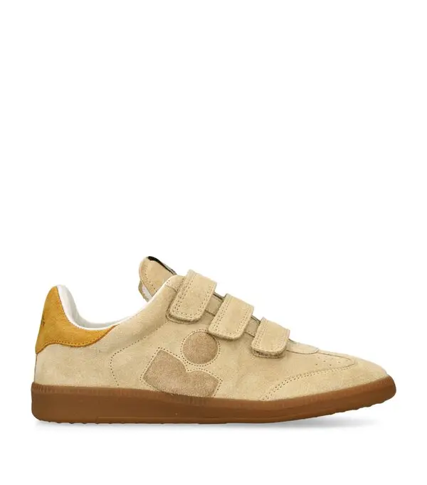 Isabel Marant Suede Beth Logo Sneakers - Beige