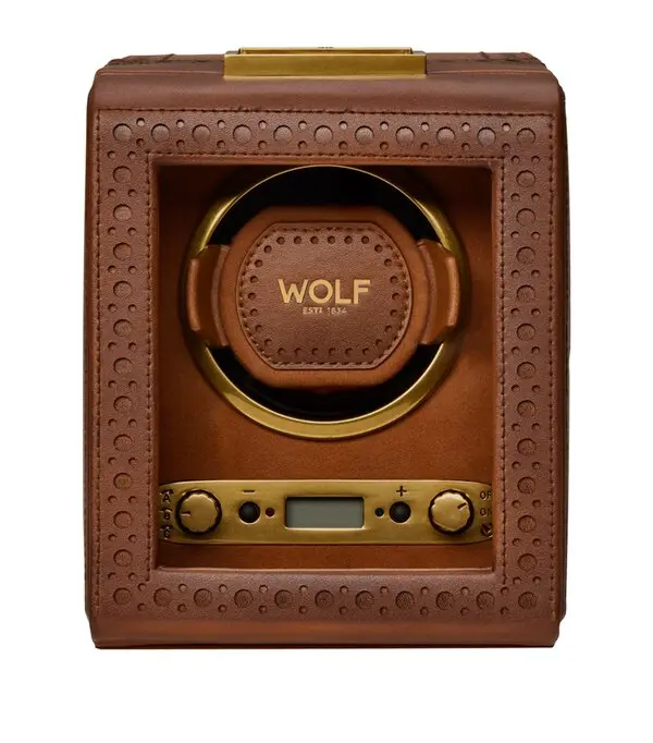 Wolf Brogue Single Watch Winder - Brown