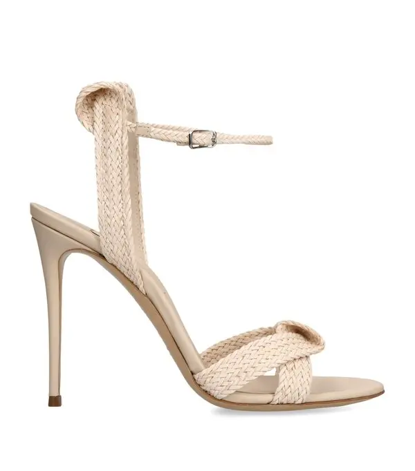 Casadei Leather Mariposa Heeled Sandals - Pink