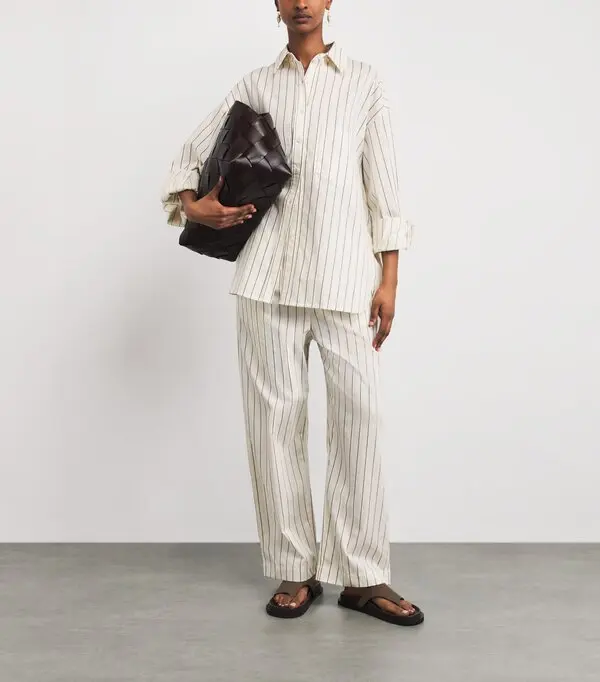 Faithfull The Brand Striped Cotton Poplin Angelo Shirt