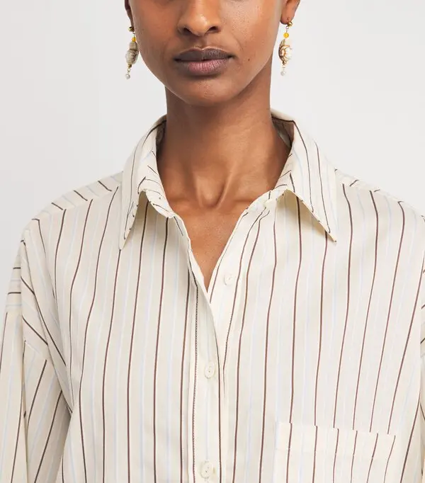 Faithfull The Brand Striped Cotton Poplin Angelo Shirt