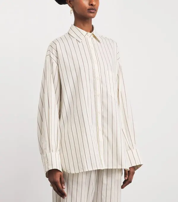 Faithfull The Brand Striped Cotton Poplin Angelo Shirt