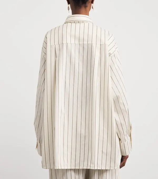 Faithfull The Brand Striped Cotton Poplin Angelo Shirt