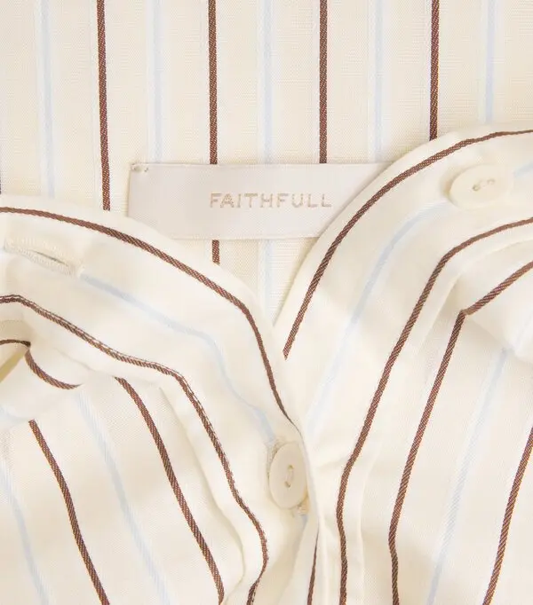 Faithfull The Brand Striped Cotton Poplin Angelo Shirt