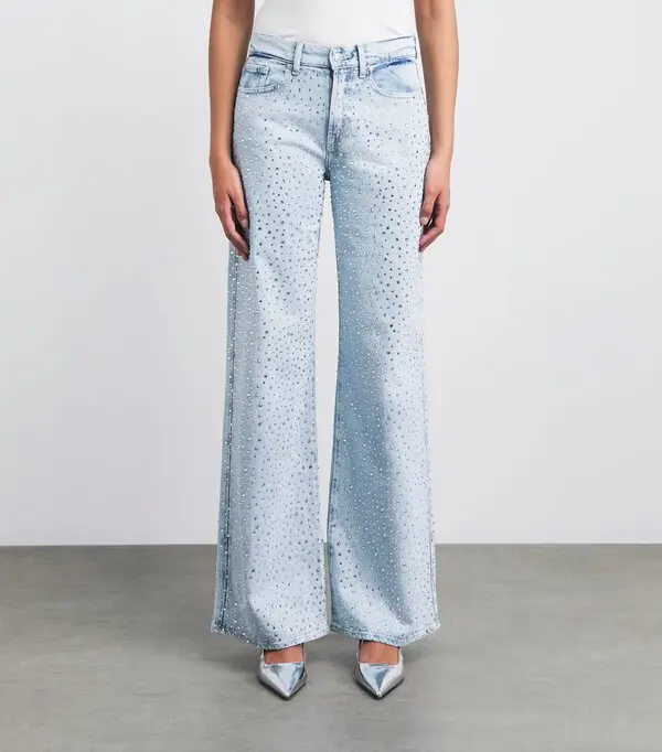 7 For All Mankind Embellished Lotta Flared Jeans